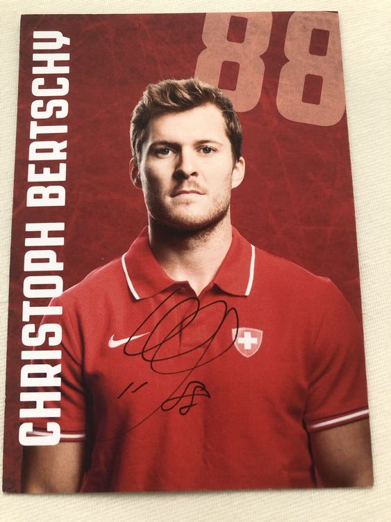 Christoph Bertschy Fribourg SCB Lausanne NHL Autogrammkarte (Gebraucht ...