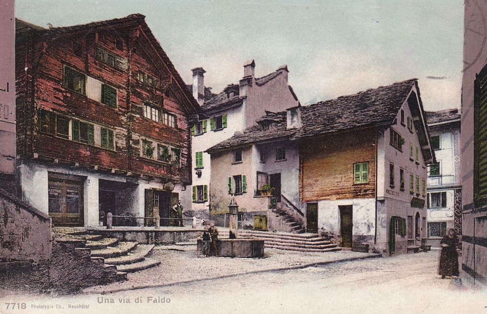 Faido TI - Una via di FAIDO um 1908 (Gebraucht) in Niedergesteln für ...
