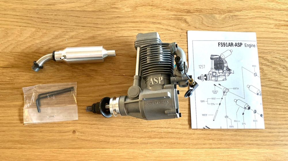 ASP FS91AR .90 Four Stroke Glow Engine Moteur nitro 4 temps | Kaufen ...