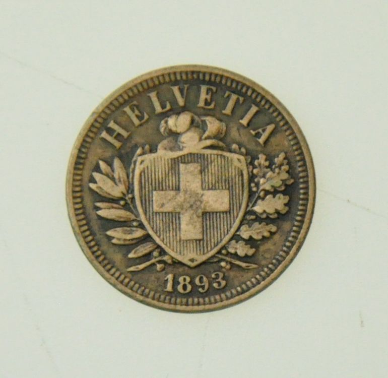 Schweiz 2 Rappen 1893 B Wappen (Gebraucht) in Wettingen für CHF 4 – mit Lieferung auf Ricardo kaufen