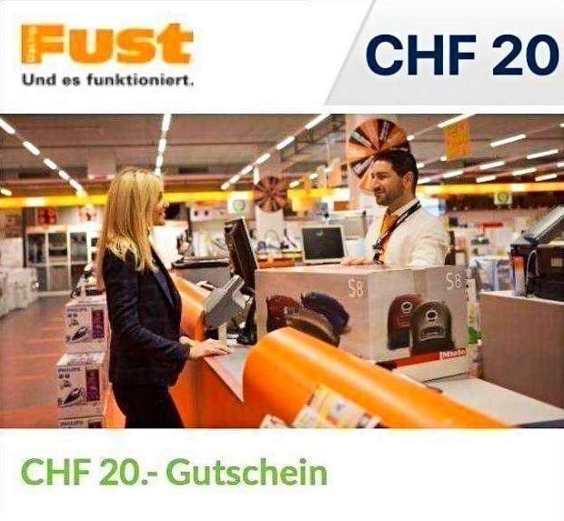 GUTSCHEIN - 20 CHF Rabatt bei FUST | Kaufen auf Ricardo