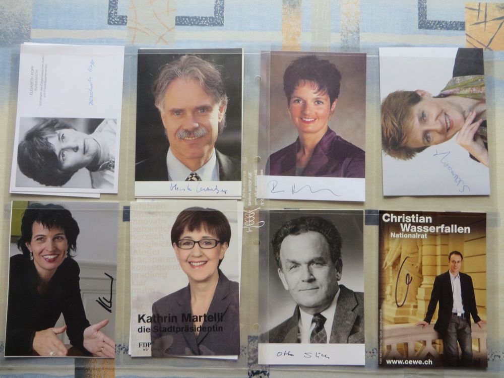 Autogramme,Schweizer Politiker,12 Stück (Gebraucht) in Langrickenbach für CHF 52 – mit Lieferung ...