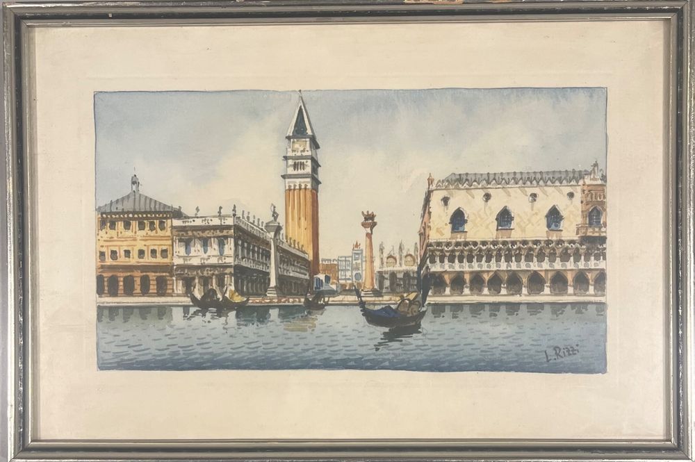 Venezianischer Ansicht Aquarell Signiert L. Rizzi | Kaufen auf Ricardo