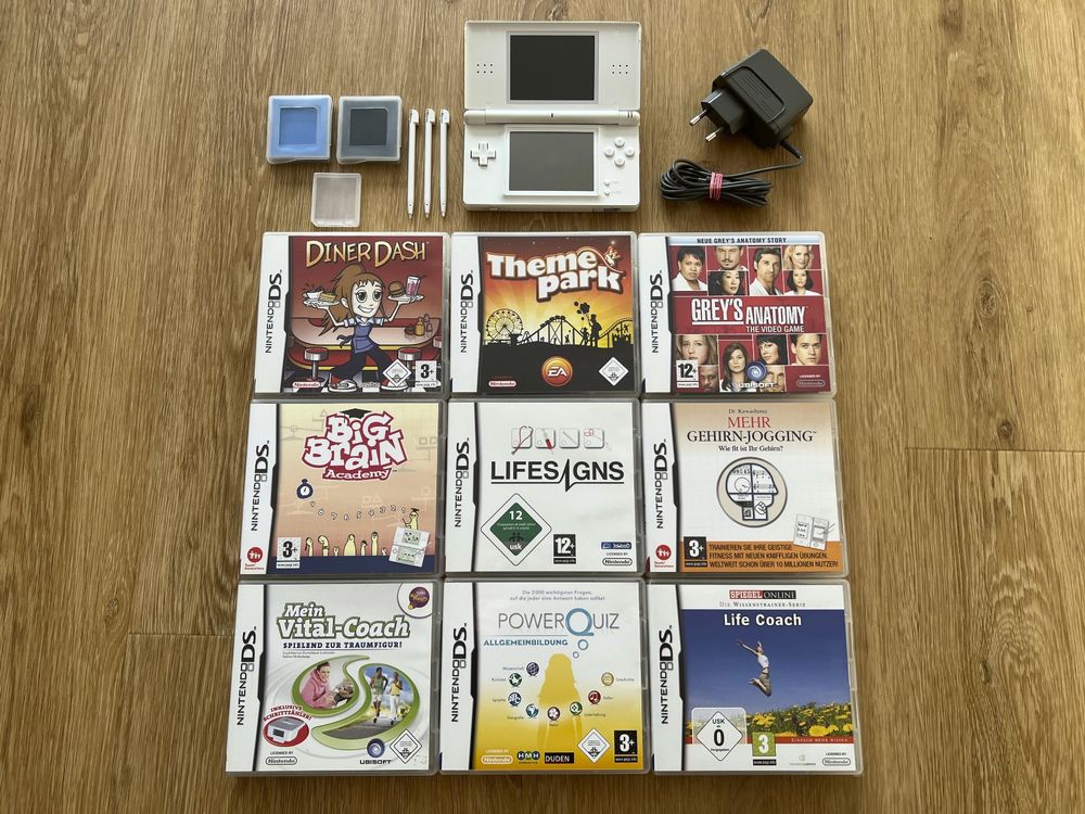 Nintendo DS Lite Weiss + 9 Spiele ***TOP*** | Kaufen auf Ricardo
