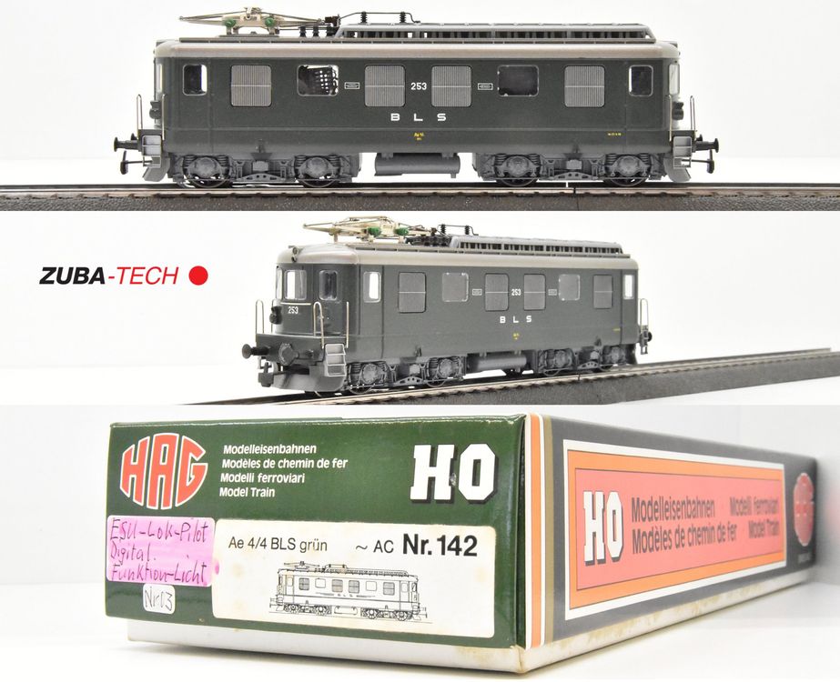 HAG 142 E-Lok Ae 4/4 "Grün" der BLS, H0 WS Digital, mit OVP (Gebraucht ...