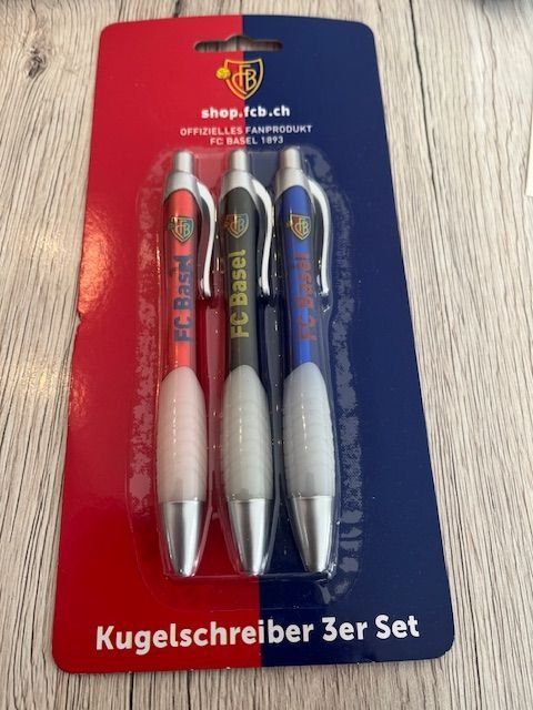 FC Basel Kugelschreiber 3er Set - Neu & Originalverpackt! (Neu (gemäss ...