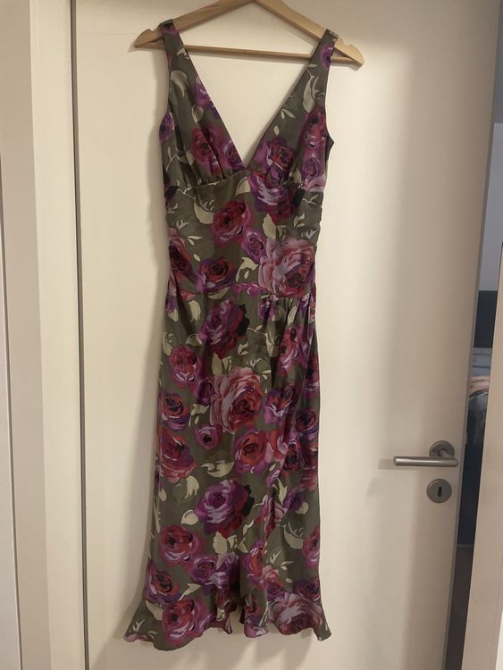 Nicole Miller Rose Print Silk Cocktail Dress (US Size 2) (Gebraucht) in ...