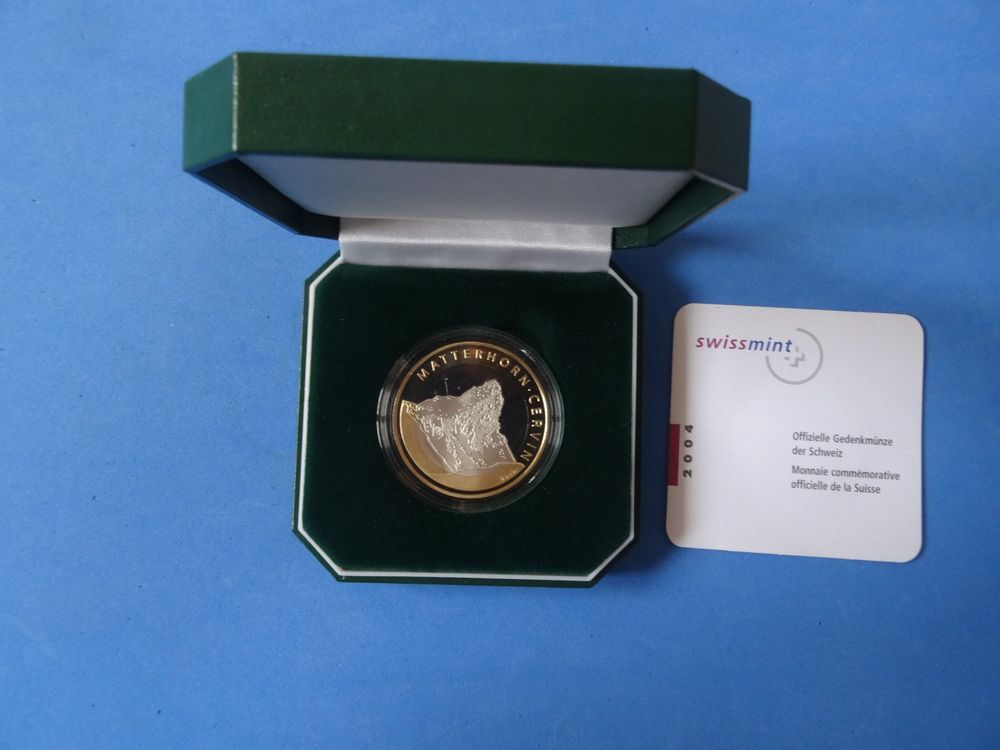 Gedenkmünze 2004 Matterhorn 10.- (Neu (gemäss Beschreibung)) in Bürchen für CHF 12 – mit ...