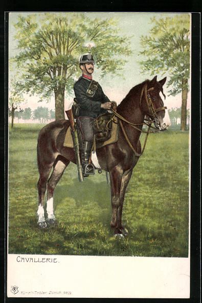 AK Schweizer Kavalleriesoldat zu Pferde | Kaufen auf Ricardo
