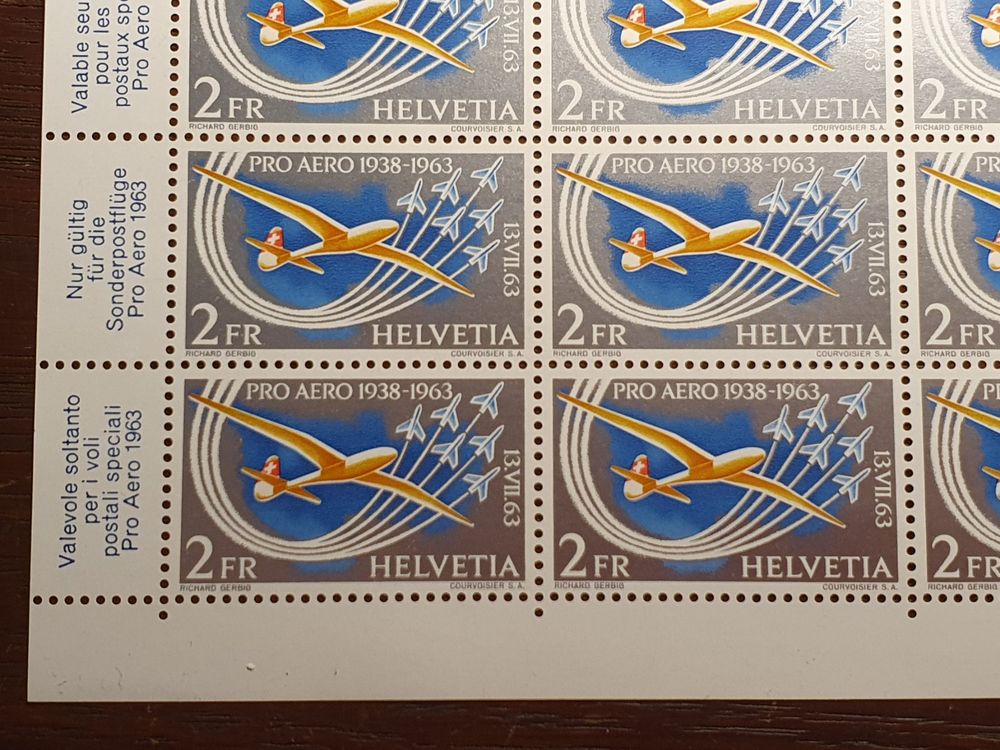 ++TOP - 25 Jahre PRO AERO F46 - Zierbogen mit 20 Marken ** (Neu (gemäss Beschreibung)) in Aesch ...