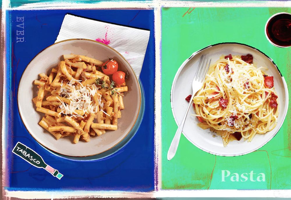 Pasta Pop Art Kunst Bild Spaghetti Puttanesca Maccaroni (Neu (gemäss ...