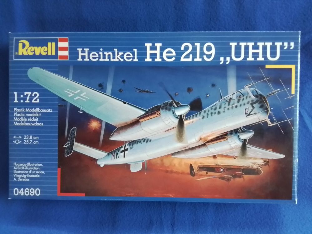 Revell 04690 Heinkel He219 UHU Flugzeug Bausatz 1:72 Neu OVP | Kaufen ...
