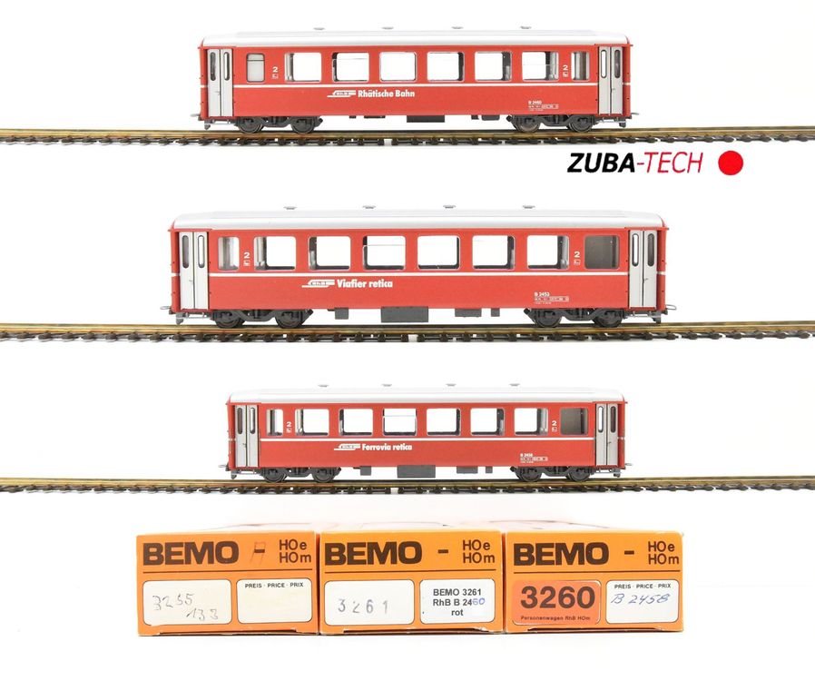 Bemo 3x Personenwagen EW I RhB H0m GS mit OVP | Kaufen auf Ricardo