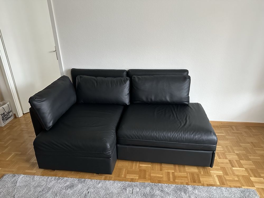 Leder Sofa / Doppelbett, Ikea Vallentuna modular (Gebraucht) in für CHF ...