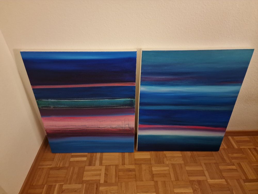 2 Bilder Acrylfarben auf Leinwand | Kaufen auf Ricardo