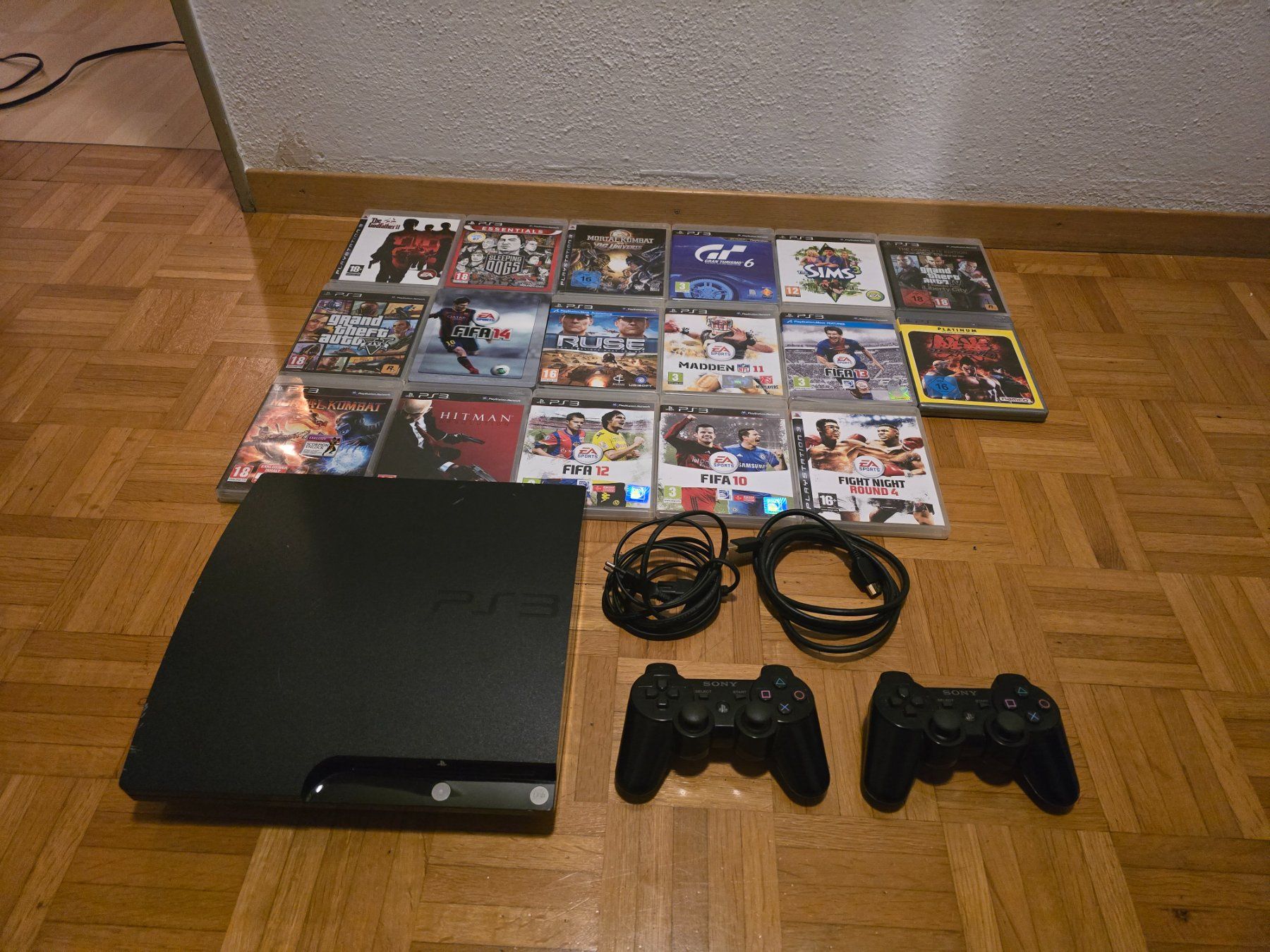 Sony Playstation 3 mit 2 Controller + 17 Games (Gebraucht) in Beinwil ...