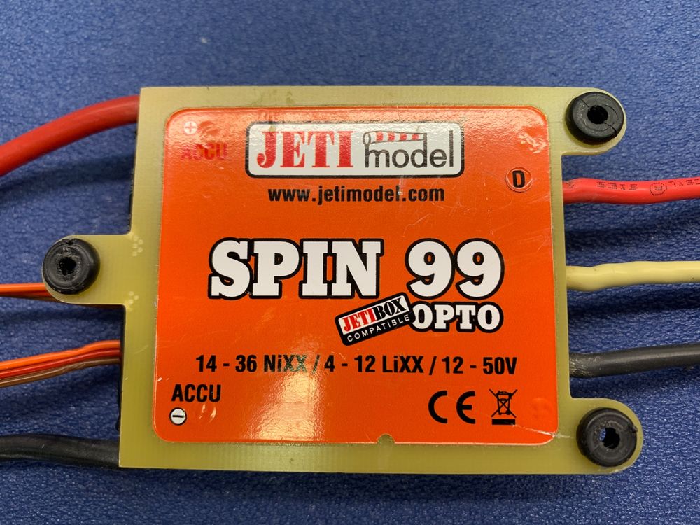 JETI Spin 99 Opto Regler, 4...12S Lipo, 99A Dauerstrom (Gebraucht) in ...