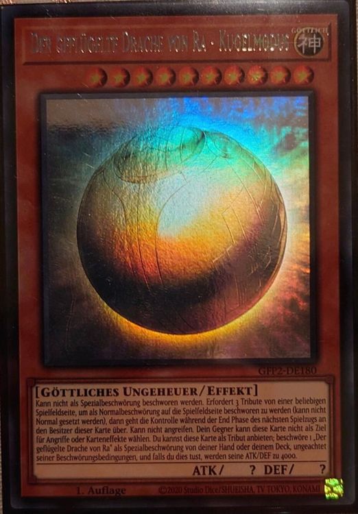 Ghost Rare Der geflügelte Drache von Ra - Kugelmodus (Neu (gemäss ...