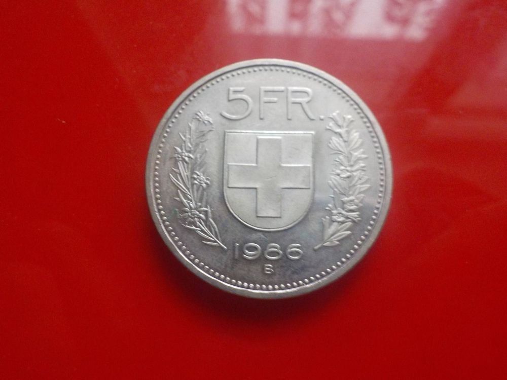 ABART CH-5 Fr.1986 Randschr,nach innen (Gebraucht) in Glis für CHF 6 – mit Lieferung auf Ricardo ...