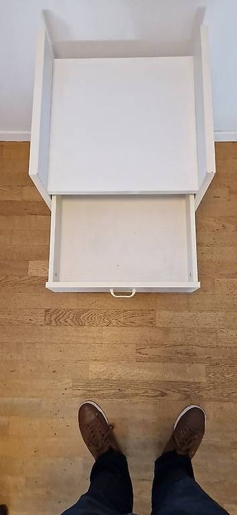 Weisser Rollcontainer / Beistellschrank mit Schublade & Fach (Gebraucht ...