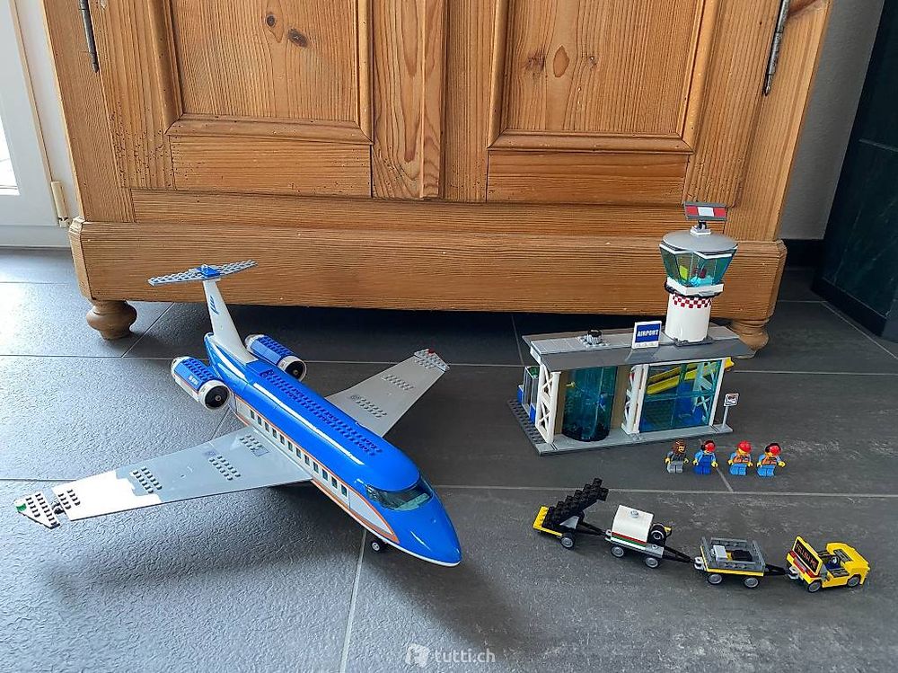 Flugzeug mit Flughafenabfertigungshalle Lego City 60104 (Gebraucht) in ...