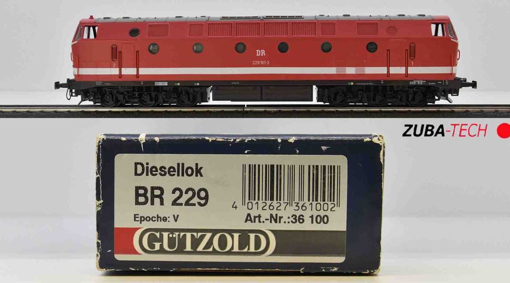 Gützold 36100 Diesellok BR 229 DR H0 GS Analog mit OVP (Gebraucht) in ...