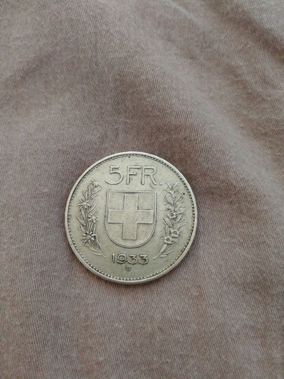 5 Franken Silber Jahrgang 1933 Schweiz | Kaufen auf Ricardo