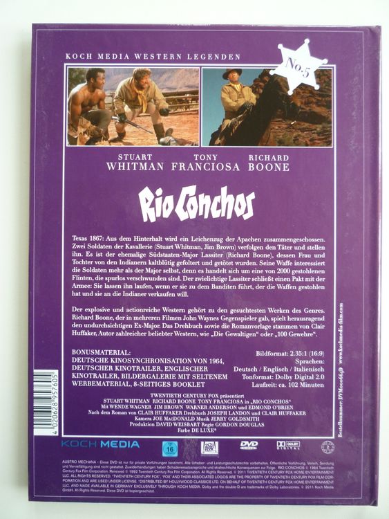 Rio Conchos Western Klassiker Mediabook mit Stuart Whitman (Gebraucht ...