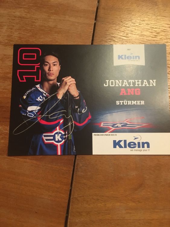 Handsignierte Karte Jonathan Ang, Stürmer (Gebraucht) in Appenzell für ...