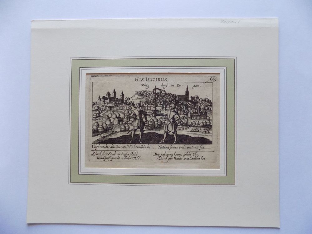 Burgdorf Kupferstich aus Daniel Meissner's Schatzkästlein (Gebraucht ...