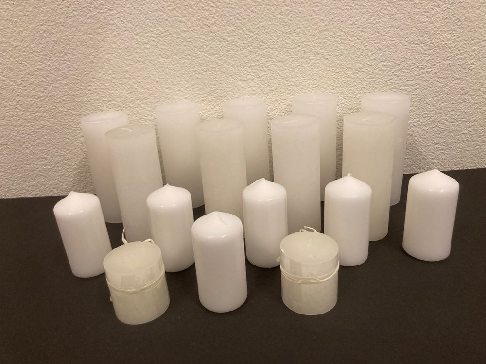 Kerzen Restposten Paket mit 8 Kilo weissen Kerzen (Neu (gemäss ...