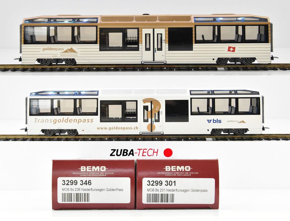 Bemo 2x Niederflurwagen Golden-Pass der MOB H0m GS mit OVP (Gebraucht) in St. Gallen für CHF 165 ...