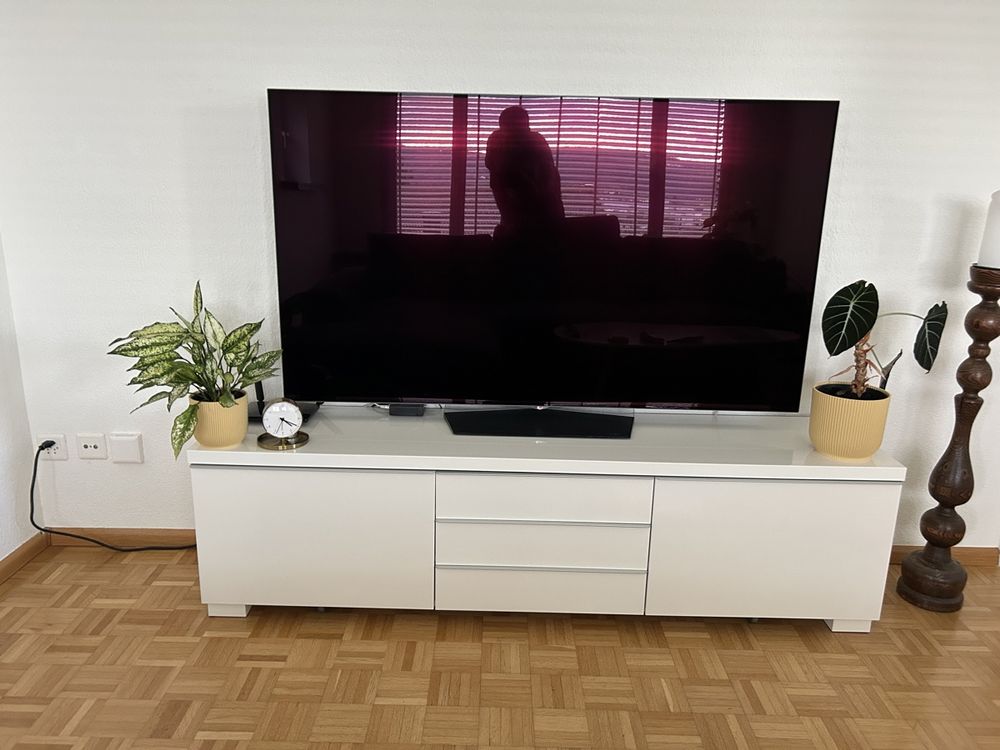 TV Möbel Lowboard BESTA BURS IKEA weiss (Gebraucht) in Dübendorf für ...