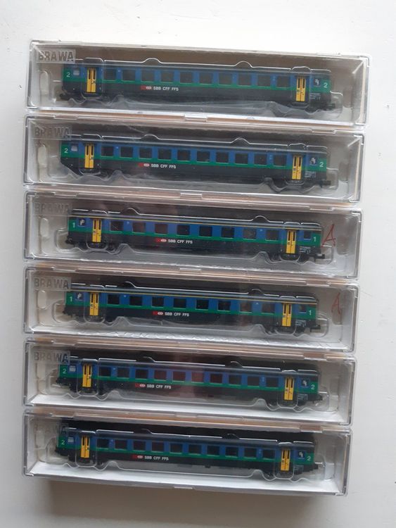 SBB Personenwagen Spur N, Brawa 65201, 65203, 65204, 65205 (Gebraucht ...