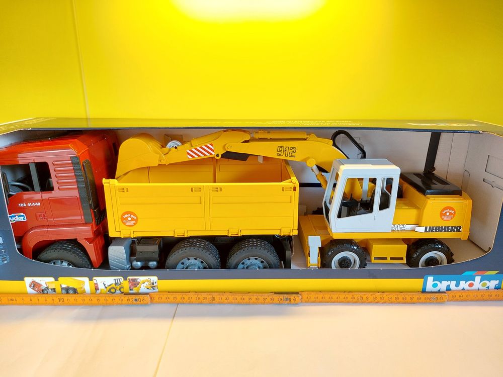 BRUDER MAN Doppelset Lastwagen und Bagger NEU | Kaufen auf Ricardo