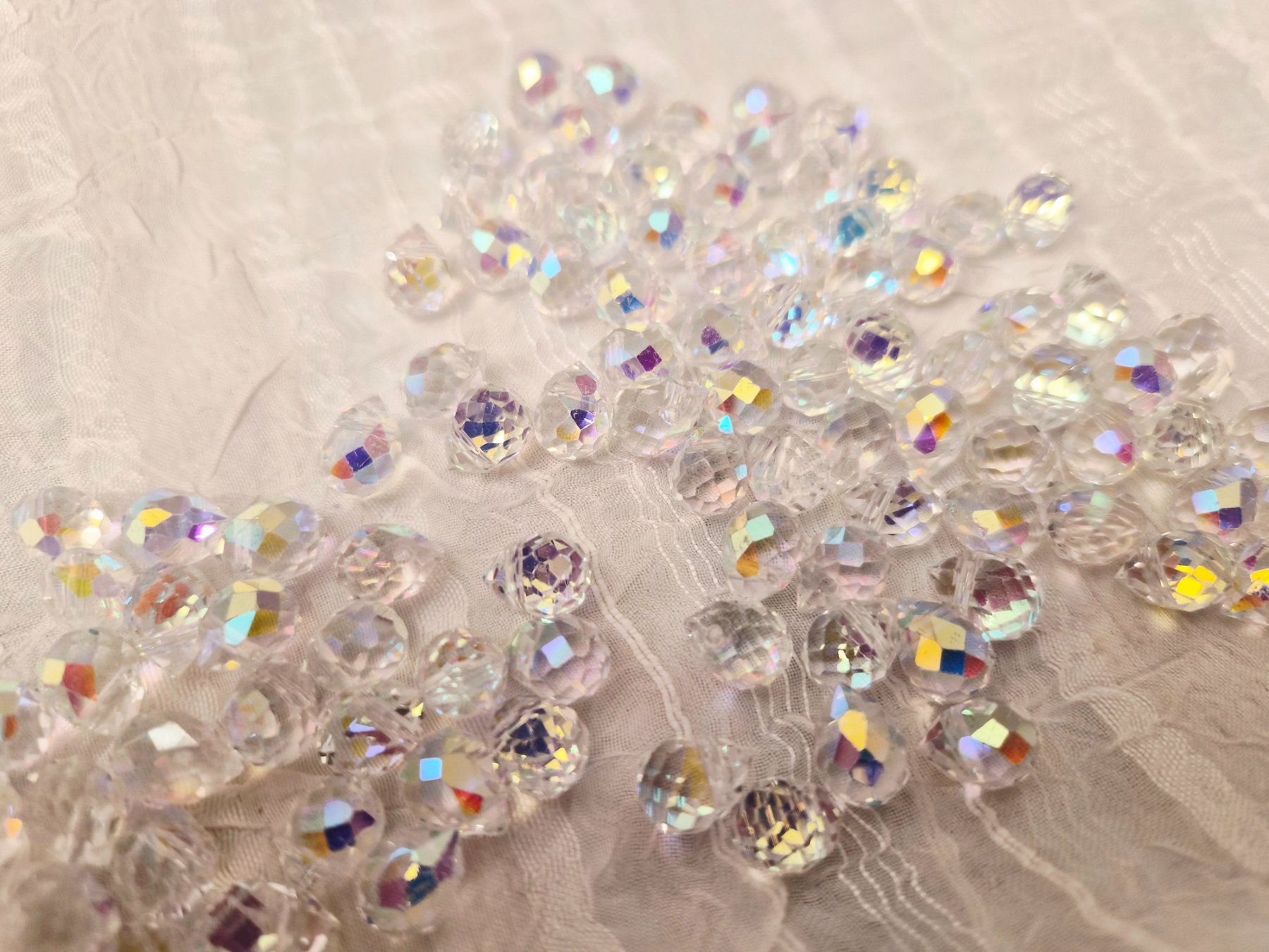 Funkelnde Kristall Anhänger Tropfen 8x10mm 20 stk crystal AB (Neu ...