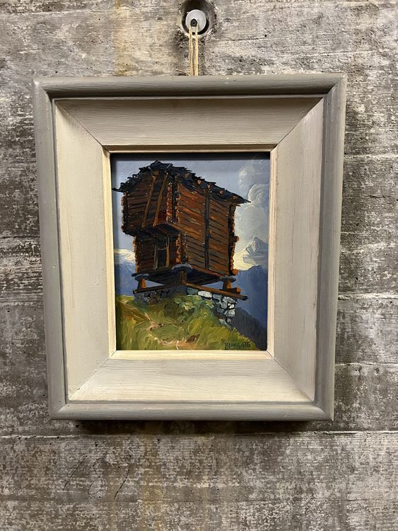 Tableau selon Blanc Gatti représentant un mazot à Zermatt (Gebraucht) in Villars sur Glane für ...