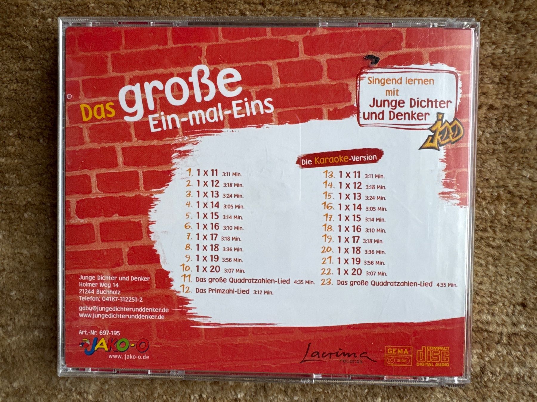 CD - Das große Ein-mal-Eins (Gebraucht) in Aarau für CHF 5 – mit Lieferung auf Ricardo kaufen