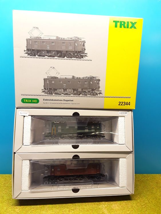 Trix 22344 _ 2 x Lokomotive Ae 3/6 SBB _ DC digital Spur H0 (Gebraucht ...