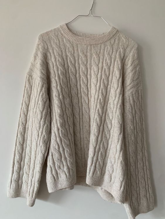 Strickpullover Zopfmuster elfenbein | Kaufen auf Ricardo