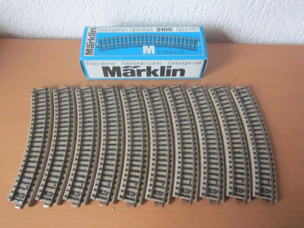 Märklin HO 5100 - 10x voies courbes / Gebogenes M-Gleis OVP | Kaufen auf Ricardo