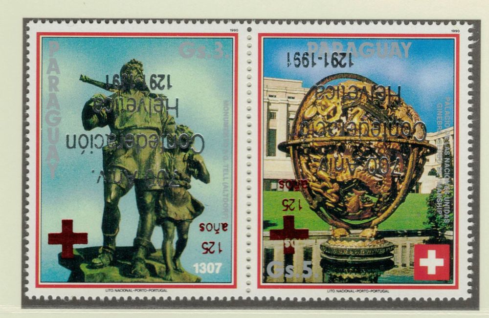 Briefmarken Paraguay "700 Jahre Schweiz" Abart | Kaufen auf Ricardo