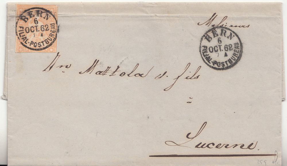 SBK 25B4 (25G) auf Faltbrief Bern-Luzern (Gebraucht) in Bürglen TG für ...