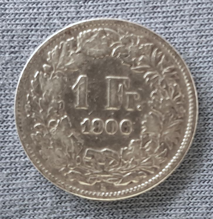 1 Franken 1906 uralte sehr rare Silbermünze ab nur 1 Fr !!! (Gebraucht) in Camignolo für CHF 2.8 ...