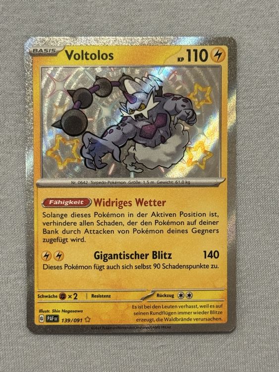 Pokémon Karte Shiny Voltolos PAF DE 139/091 Deutsch (Gebraucht) in Thun ...