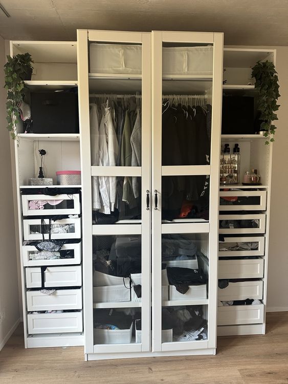 Fabelhafte Ikea Pax Kleiderschrank Glastueren Ebenbild