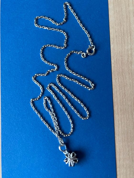 Zierlicher Ring, Anhänger und Kette mit blauen Steinen (Gebraucht) in ...