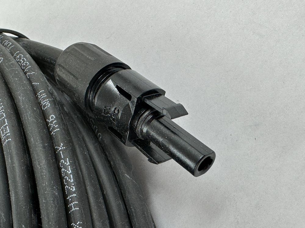 2 x Solarkabel mit MC4 Stecker 6mm2 schwarz, Länge 20 Meter (Neu und ...