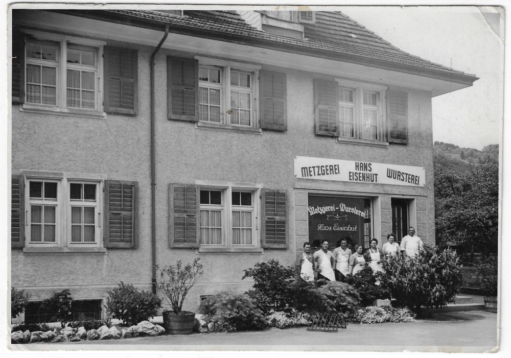 Hans Eisenhut Metzgerei Oberbuchsiten - Ansichtskarte (Gebraucht) in Balsthal für CHF 23 – mit ...
