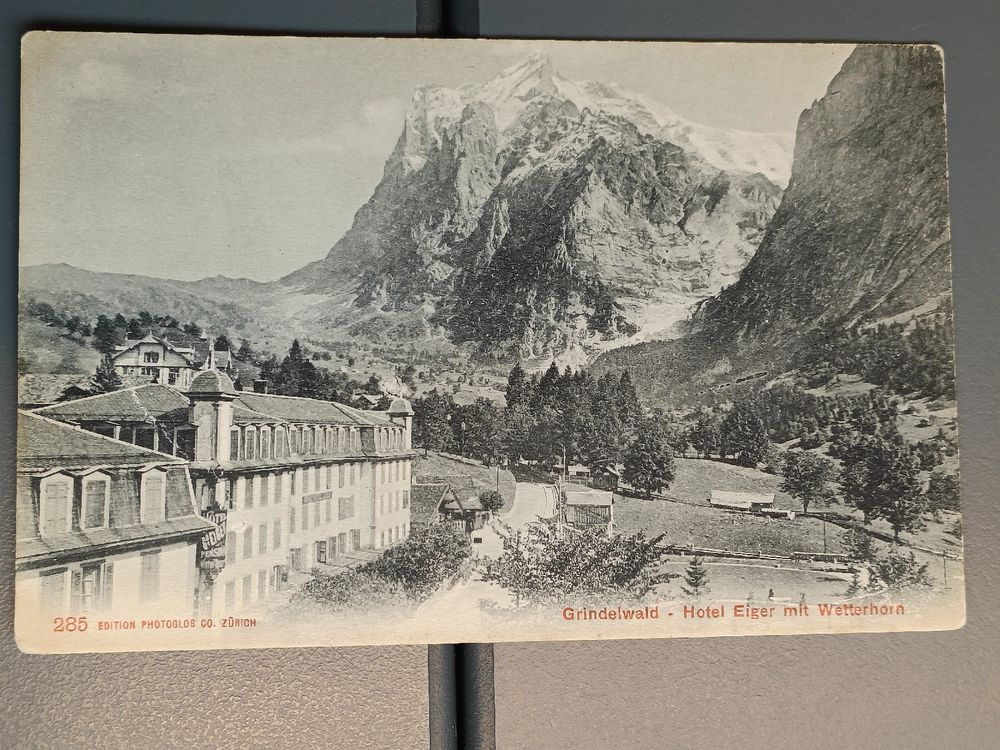 Alte PK / Grindelwald - Hotel Eiger mit Wetterhorn von 1908 (Gebraucht) in Brugg AG für CHF 15 ...